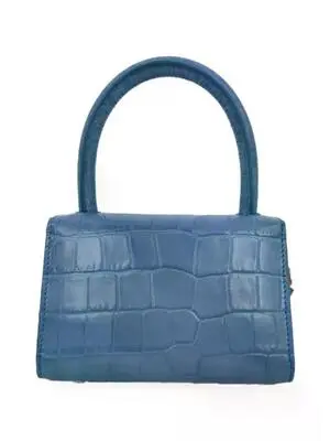 By Far Crocodile-embossed Top Handle Bag