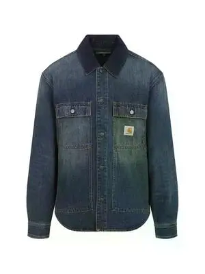 Carhartt Work In Progress Contrast-collar Denim Shirt - Blue