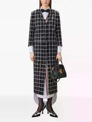 Thom Browne Windowpane Houndstooth Tweed Skirt