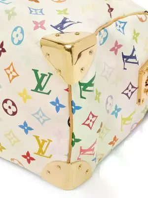 LOUIS VUITTON 2003 Speedy Monogram Multicolore Tote Bag - White
