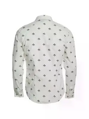 Gucci Bee Print Poplin Button Shirt