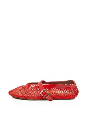 Alaïa Buckle-fastening Ballet Flats - Red