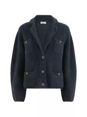 Brunello Cucinelli Cashmere Feather Yarn English Rib Cardigan