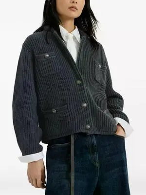 Brunello Cucinelli Cashmere Feather Yarn English Rib Cardigan