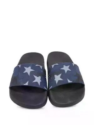 Valentino Garavani Denim Stars Slide Sandals