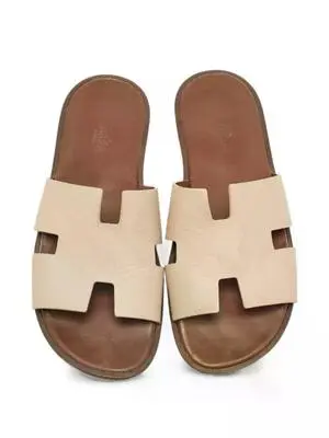 Hermès Izmir H-cut Slide Sandals - Neutrals