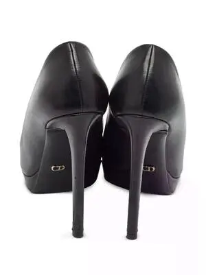Dior Cannage Plaque Open Toe Platform Stiletto Pumps