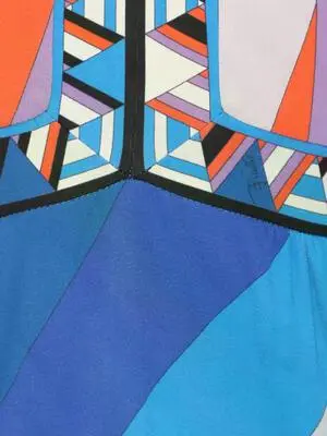 Emilio Pucci Midi Geometric-print Sleeveless Dress