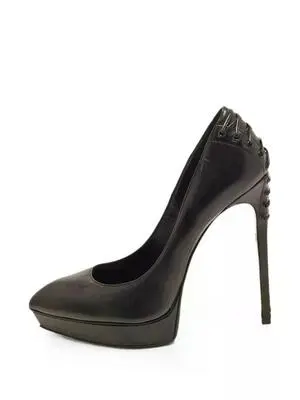 Saint Laurent Janis Lace-up Pumps - Black