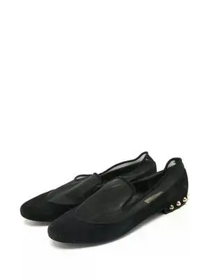 Balenciaga Mesh Studded Flat Pumps