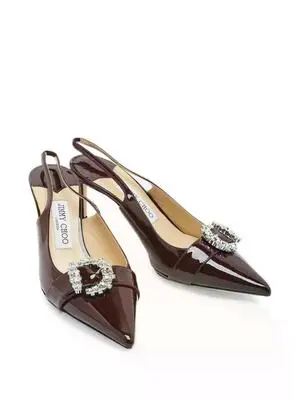 JIMMY CHOO Belinda Crystal-embellished Slingback Pumps