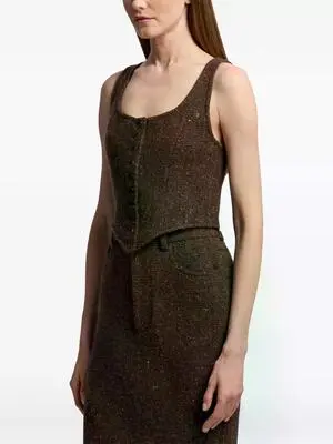 Ralph Lauren Sherry Donegal Tweed Top