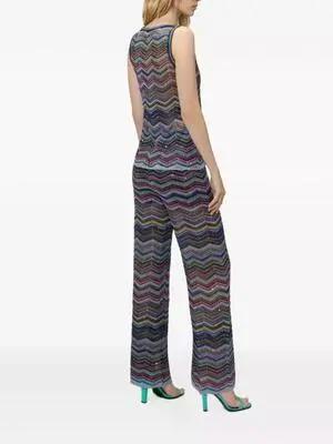 Missoni Chevron Palazzo Trousers With Sequins
