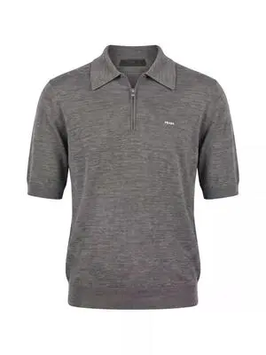 Prada Superfine Wool Polo Shirt - Grey