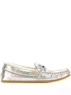 Gucci Bonnie Metallic Loafers - Silver