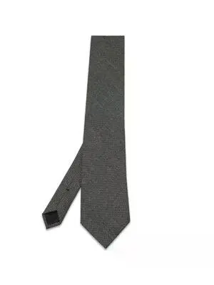 TOM FORD Tom Ford Vintage Patterned Jacquard Wool Tie Grey