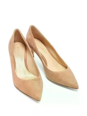 GIANVITO ROSSI Suede Pointed Toe Pumps
