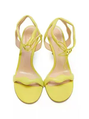 GIANVITO ROSSI Wavy Ankle-tie Stiletto Sandals - Green