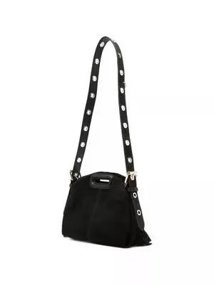 Maje Fringe-detail Leather Shoulder Bag - Black