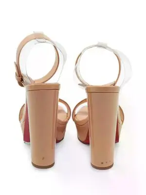 CHRISTIAN LOUBOUTIN Platform Ankle-strap Platform Sandals - Neutrals