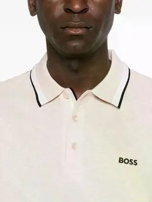 BOSS Logo-embroidered Tipped Polo Shirt
