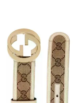 Gucci Interlocking G Buckle Belt - Neutrals