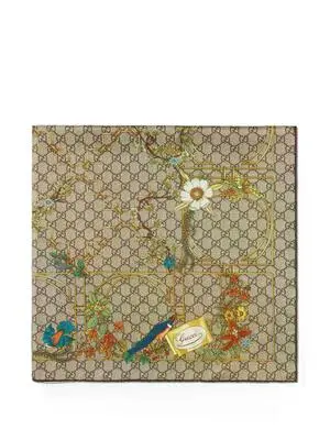 Gucci Printed Silk Twill Carr - Neutrals