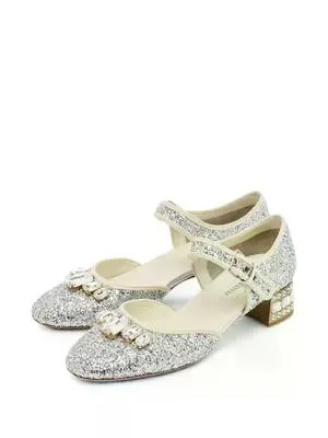 Miu Miu Crystal-embellished Mary Jane Pumps