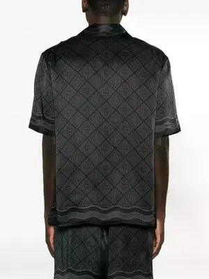 Casablanca Radiating Monogram Silk Shirt