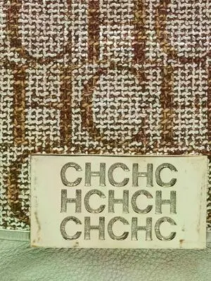 Carolina Herrera Monogram-pattern Metallic-effect Handbag