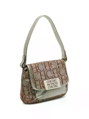 Carolina Herrera Monogram Metallic-effect Handbag