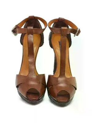 Ralph Lauren T-strap Peep-toe Pumps