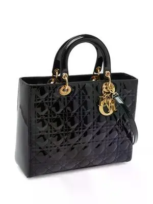 Dior 2012 Lady Cannage Tote Bag - Black