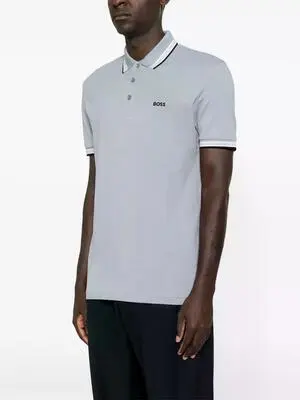 BOSS Paddy Logo-embroidered Tipped Polo Shirt
