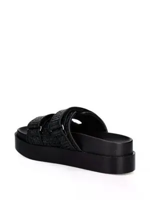 Dkny Piper Touch-strap Woven Slides