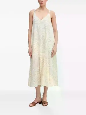 Dkny Zebra Print V-neck Dress