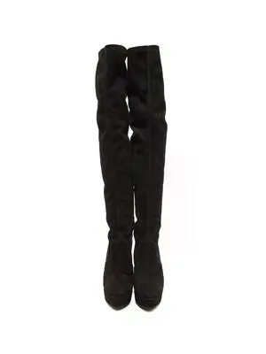 LE SILLA Suede Thigh High Platform Stiletto Boots
