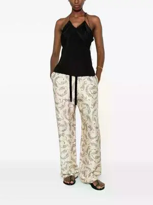 FORTE_FORTE Leopard-print Drawstring Palazzo Pants