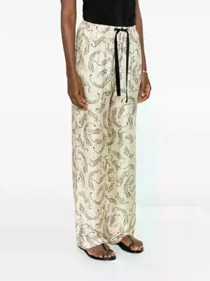 FORTE_FORTE Leopard-print Drawstring Palazzo Pants