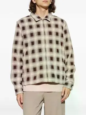 ALLSAINTS Krater Check-pattern Zip-up Shirt