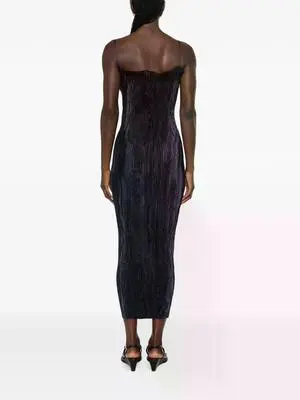 FFORME Lace-trim Plissé Dress