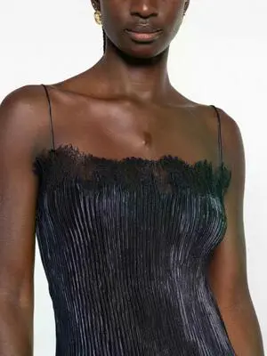 FFORME Lace-trim Plissé Dress