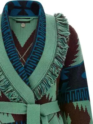 Alanui Icon Jacquard Fringed Cardigan