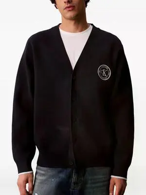Calvin Klein Logo-patch V-neck Cardigan