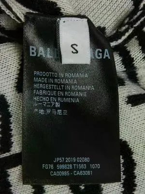 Balenciaga Logo-print Intarsia Sweater