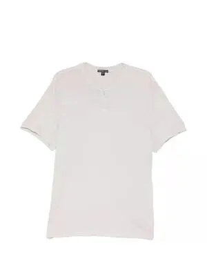 JAMES PERSE Slub-jersey Henley T-shirt - Grey