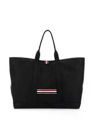 Thom Browne Leather Shopping Bag - Black