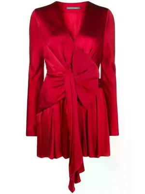 Alberta Ferretti Knot-detail Satin Dress