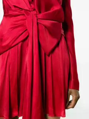 Alberta Ferretti Knot-detail Satin Dress