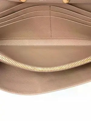 Prada 2010-2026 Saffiano Wallet On Chain Crossbody Bag - Neutrals